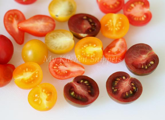 My Kitchen Snippets: Baby Heirloom Tomato Salad