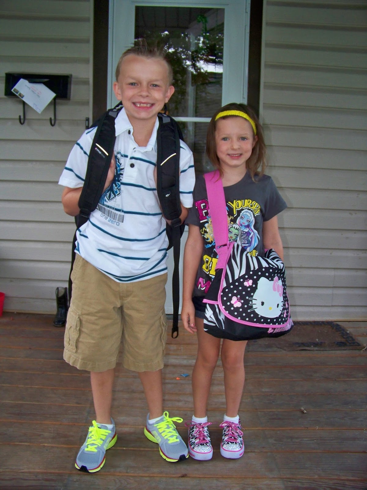 Madden Family: First day as 4th & 1st graders!!