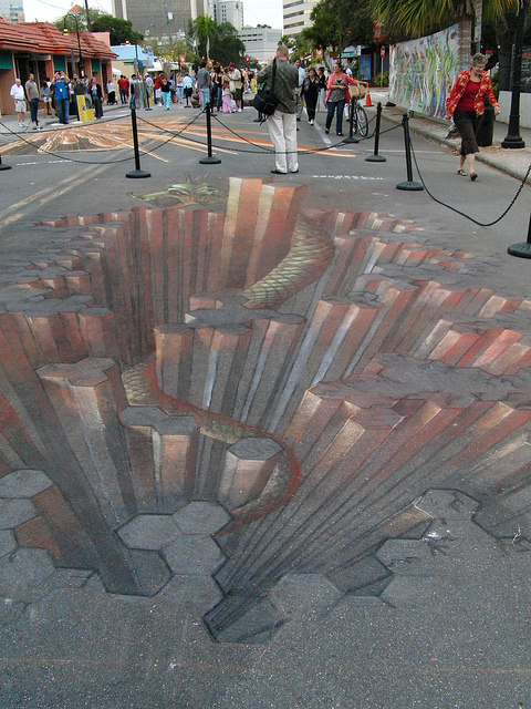 3D chalk street art | Street art, 3d street art, 3d chalk street art