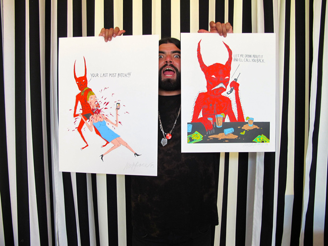 INSIDE THE ROCK POSTER FRAME BLOG: Neckface "Drink About It" & "Your ...