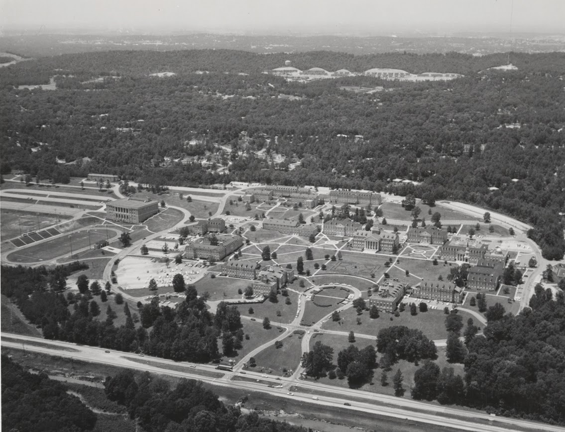 Samford Library News: A Look Back: Samford from a bird's eye view