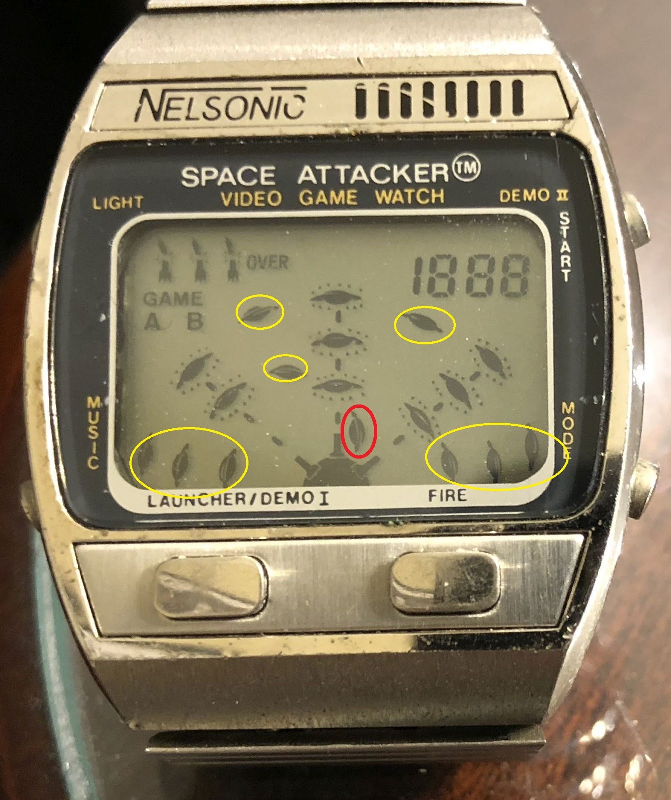 the sphinx: SPACE ATTACKER Game Watch (Nelsonic, 1981)