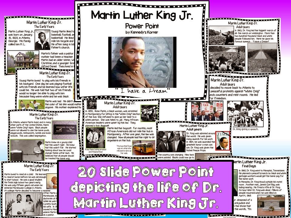 Kennedy's Korner: Martin Luther King Jr. FREEBIE