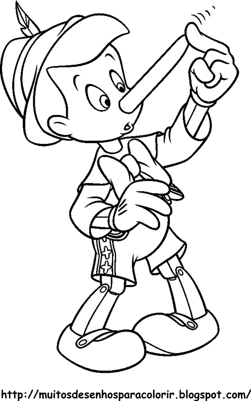 Desenhos para Colorir: Pinóquio