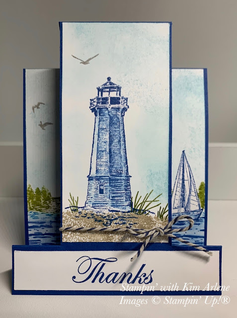 Stampin’ with Kim Arlene: Fun-Fold Lighthouse Card