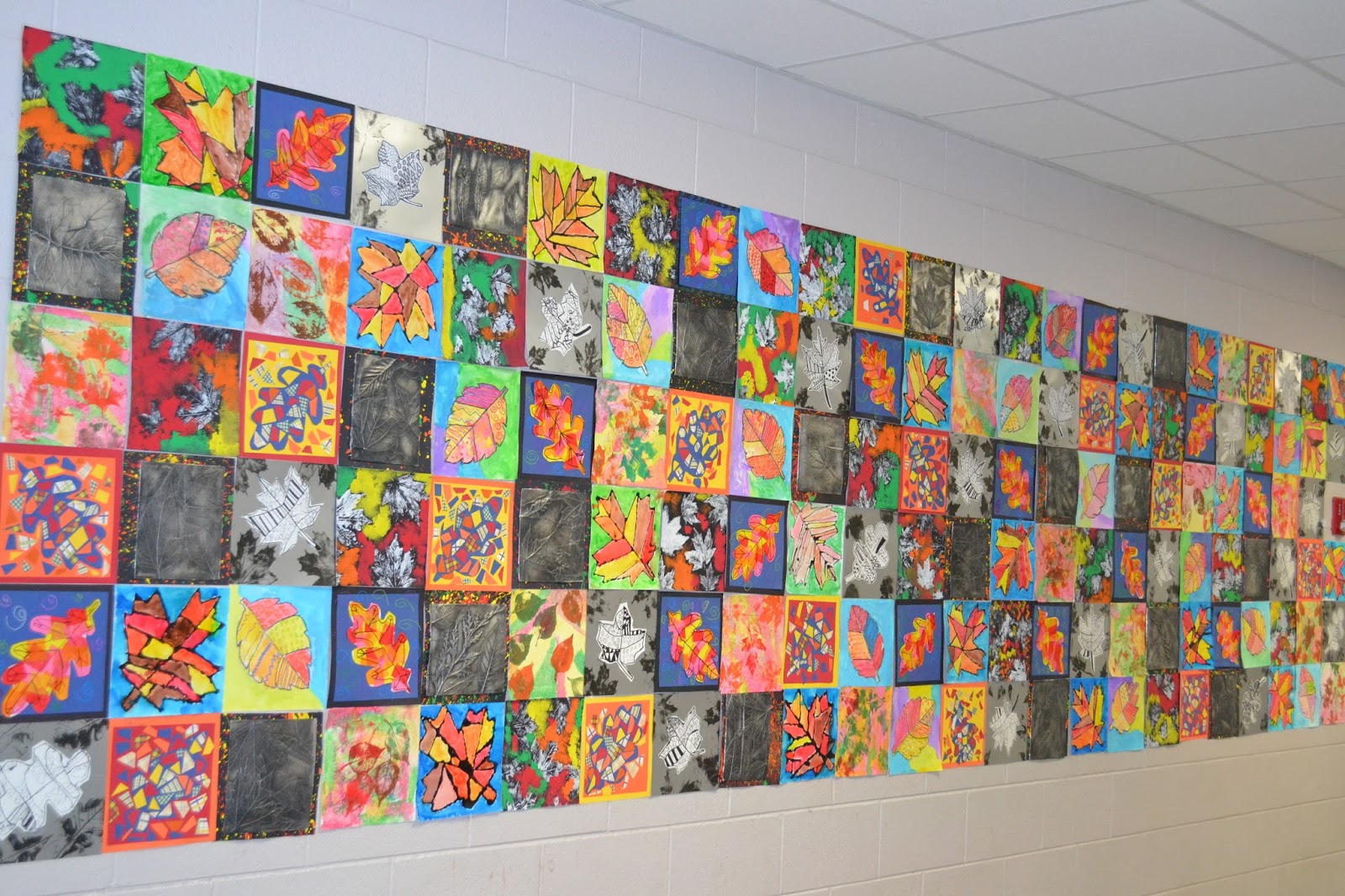 Get Your Hands on Art - Shayne Elementary : Fall Leaf Collaborative Quilt