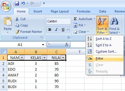 Cara Sederhana Filter Data Excel - Blog Autada