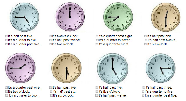 English is FUNtastic: Time - multiple choice and fill in interactive ...