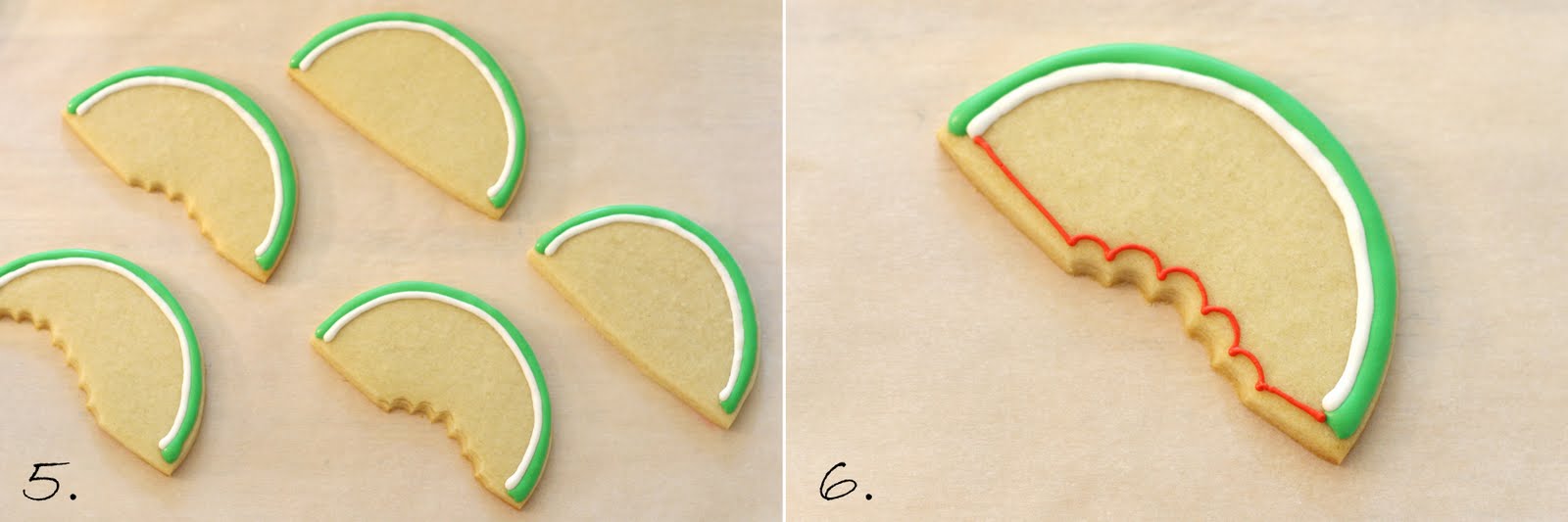 Watermelon (shaped) Cookies - Glorious Treats
