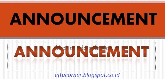 How to write an announcement - Eftu Corner