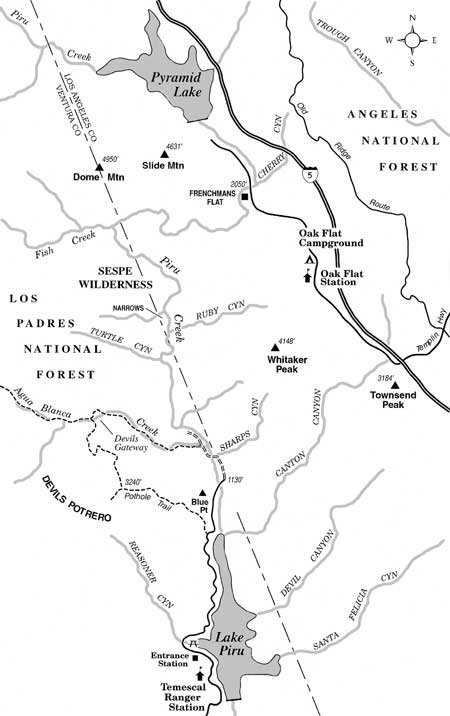 Lost In The Los Padres: Piru Creek Drainage from Lake Pyramid to Lake Piru