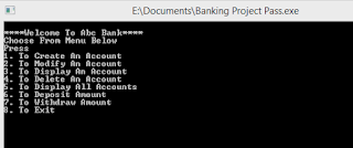 Project: Banking System - PROGRAMMING