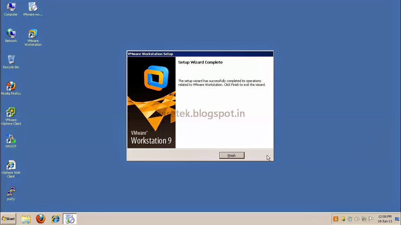 Installing VMware Workstation 9.x on a Windows