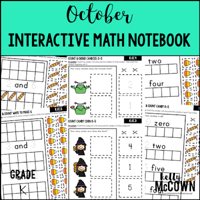 Kelly McCown: October Interactive Math Notebook Kindergarten