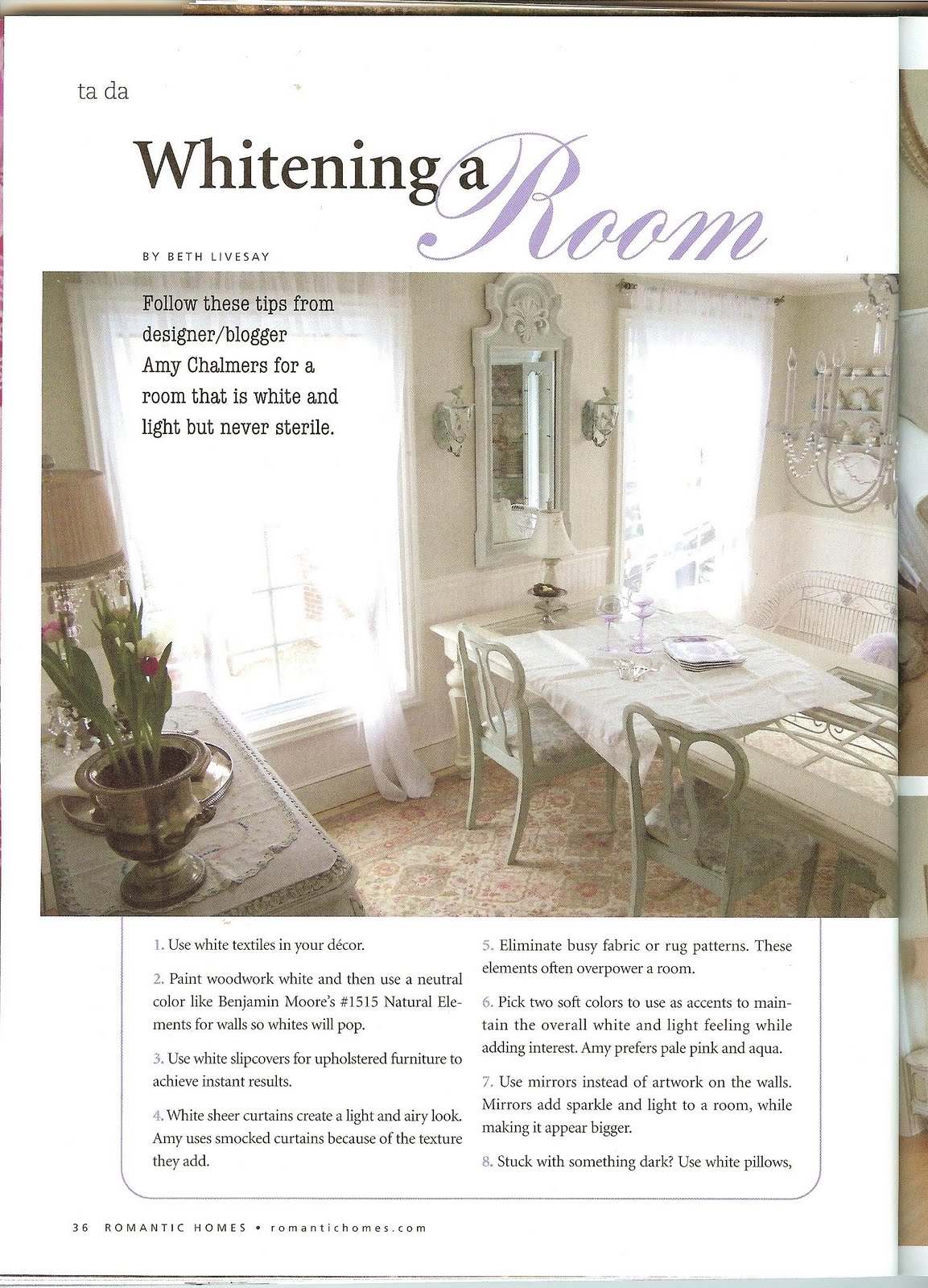 Maison Decor: A Romantic Homes Mag Feature & ScotchBlue Winner