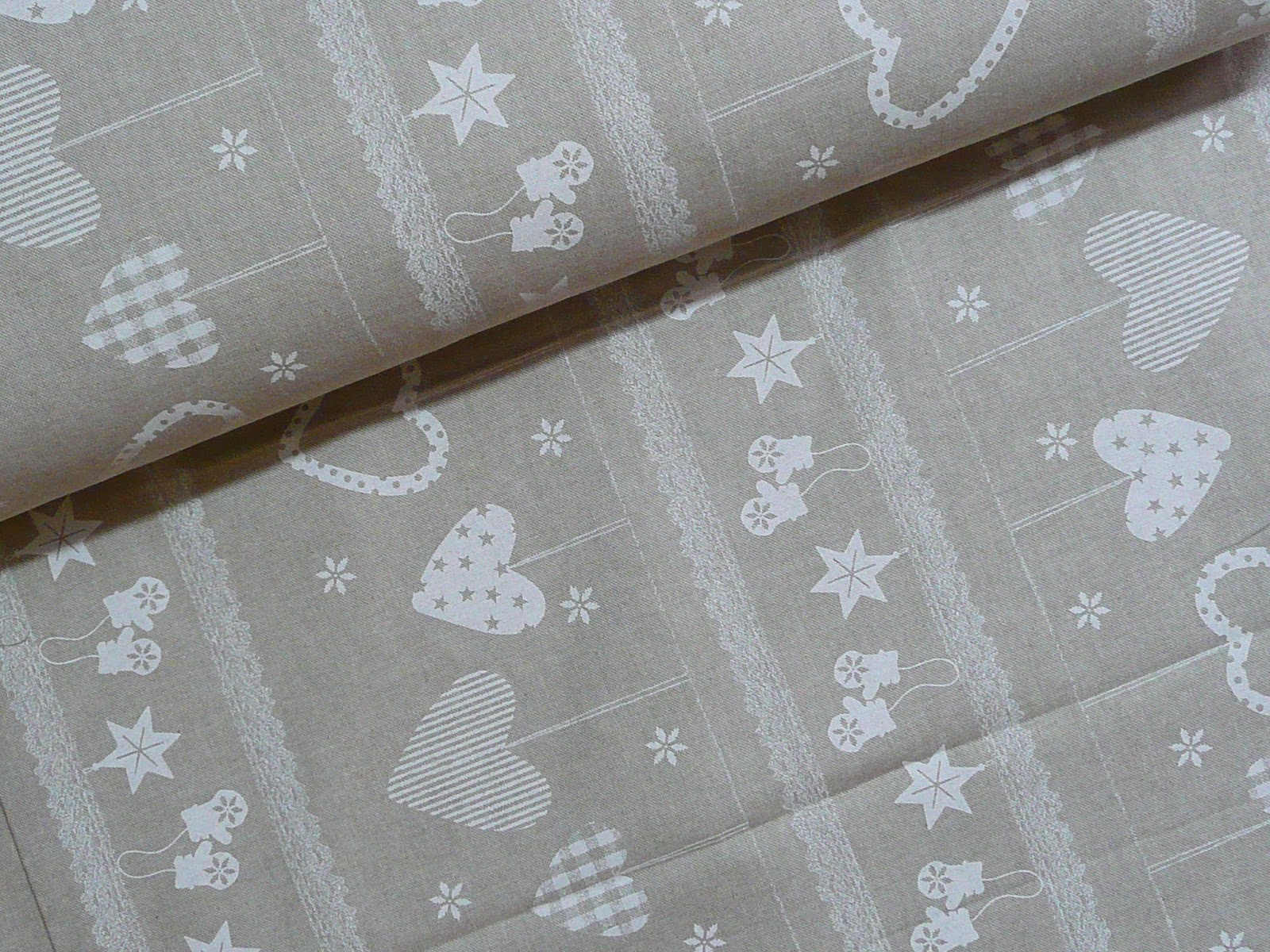 Bio-Textil Polski Len : Bawełniane Świąteczne tkaniny dekoracyjne