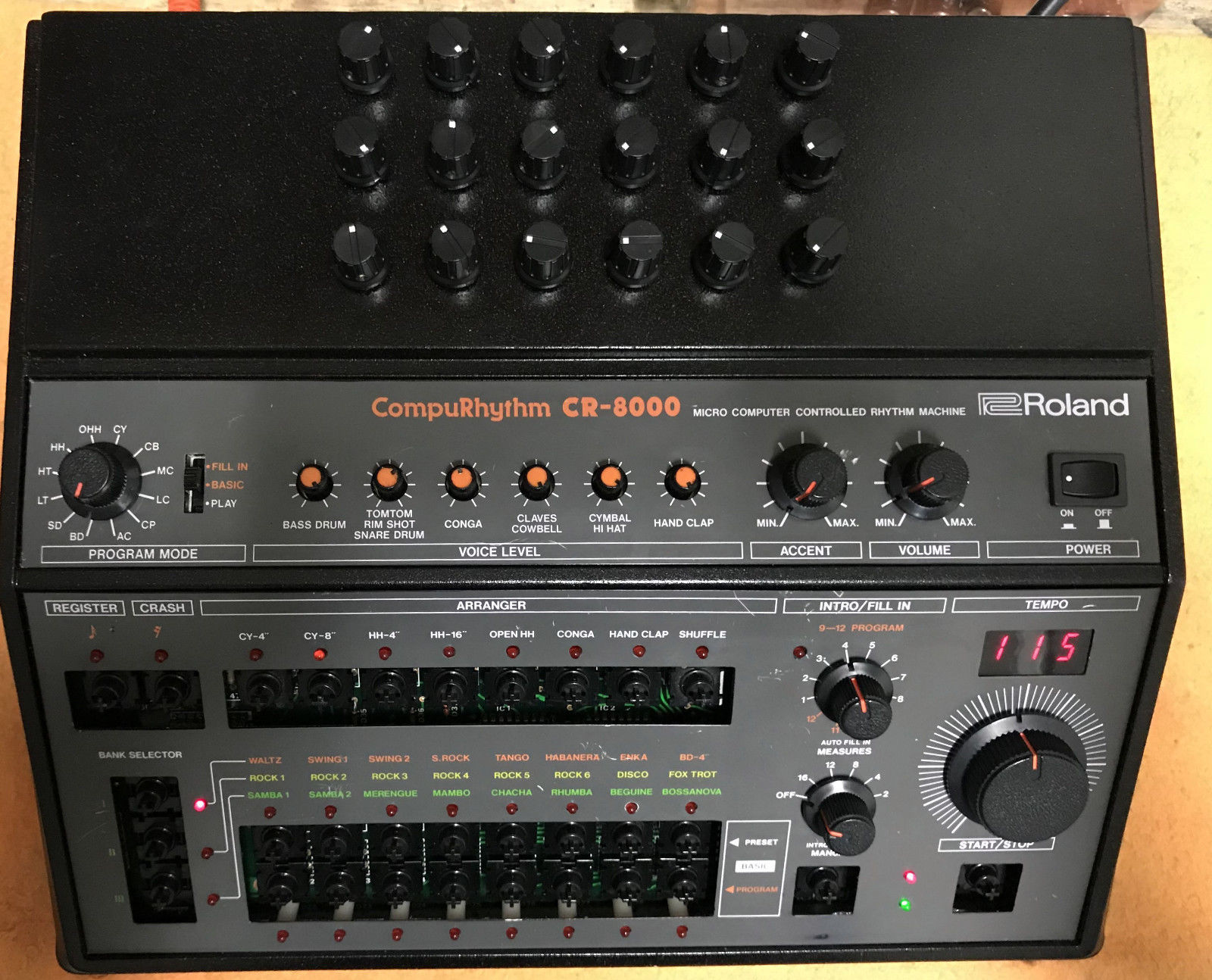 MATRIXSYNTH: Modded Roland CR8000 CompuRhythm Analog Drum Machine