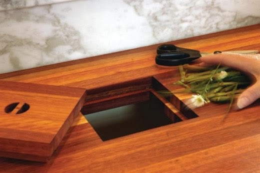 Trend to Try: A Kitchen Counter Waste Hole