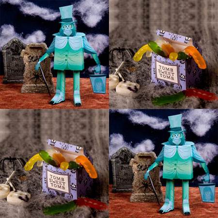 Papercraft - The Haunted Mansion - Hatbox Ghost& Tomb Sweet Tomb Candy ...