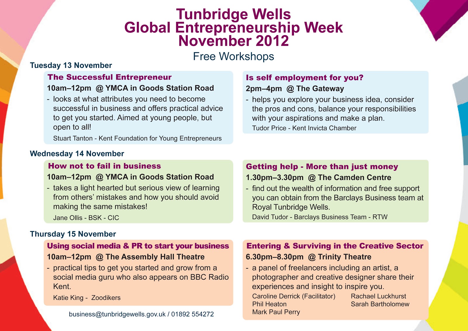 Kent Creates: Creative Opportunities for Global Entrepreneur Week