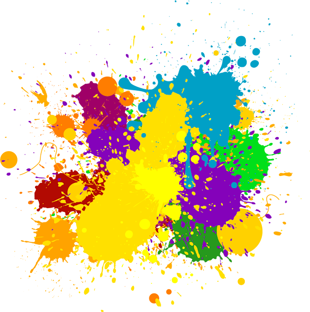 Photorenders: design 11 - taches de peinture couleurs splash - png