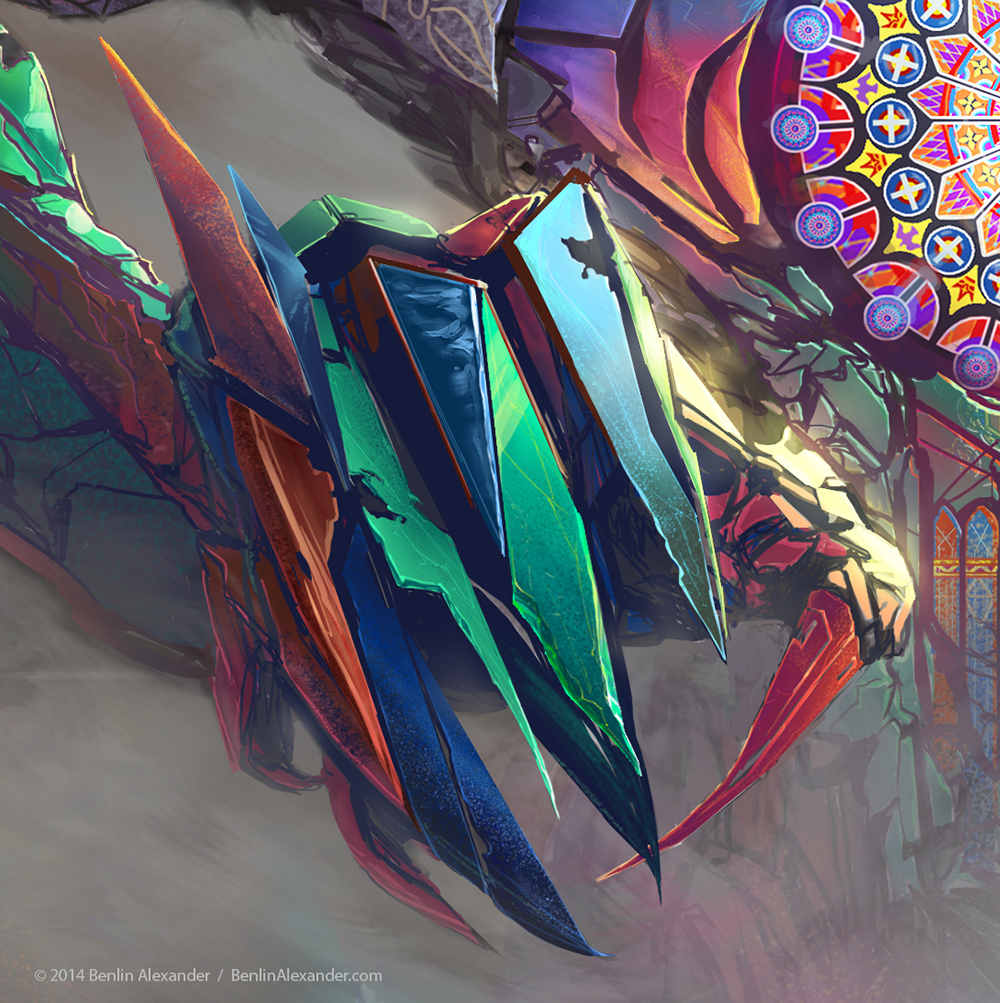 Benlin Alexander Illustration: Destroy the Stained Glass Monster