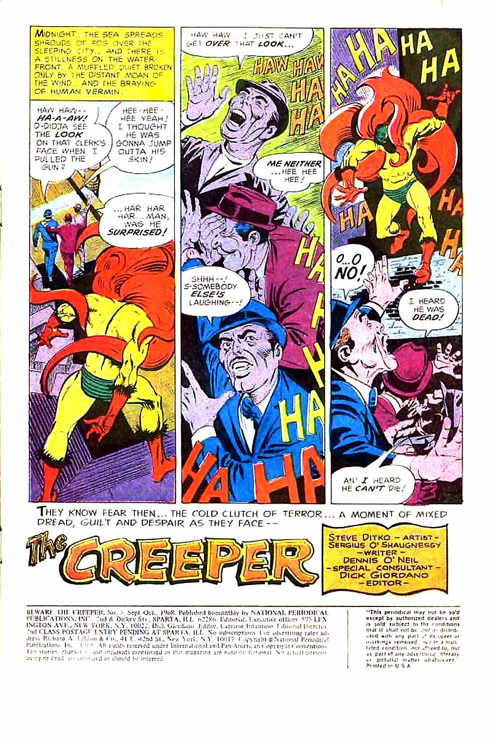 Diversions of the Groovy Kind: Steve Ditko's The Creeper--Covers and ...