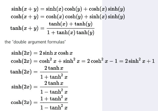HYPERBOLIC FUNCTIONS