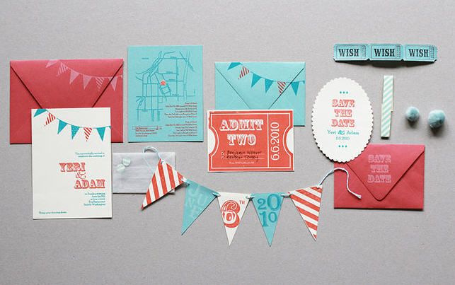 Just A Bit Much & I Love It: Carnival Invitations for a Wedding!