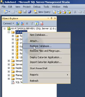 Restore Database Pada SQL Server