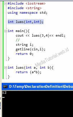C++ No.9: Apa itu Function Declaration? Apa itu Function Definition ...