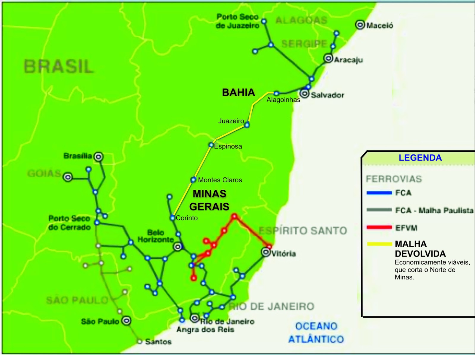 Nos Trilhos: FCA vai devolver 3,8 mil km de ferrovias ao governo