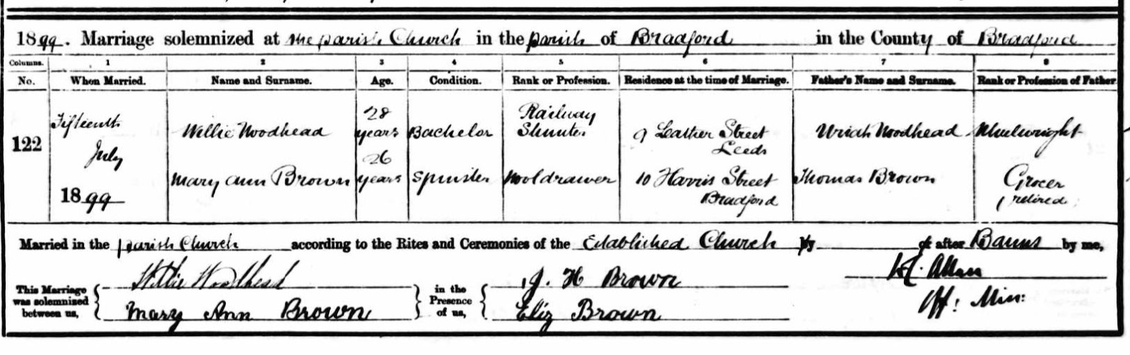 Where are we all Now: Investigating Joseph Woodhead of Rothwell & his ...