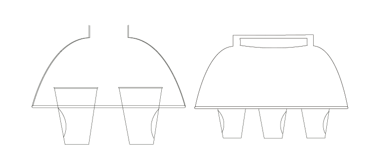 design practice: Range of Packaging sizes.