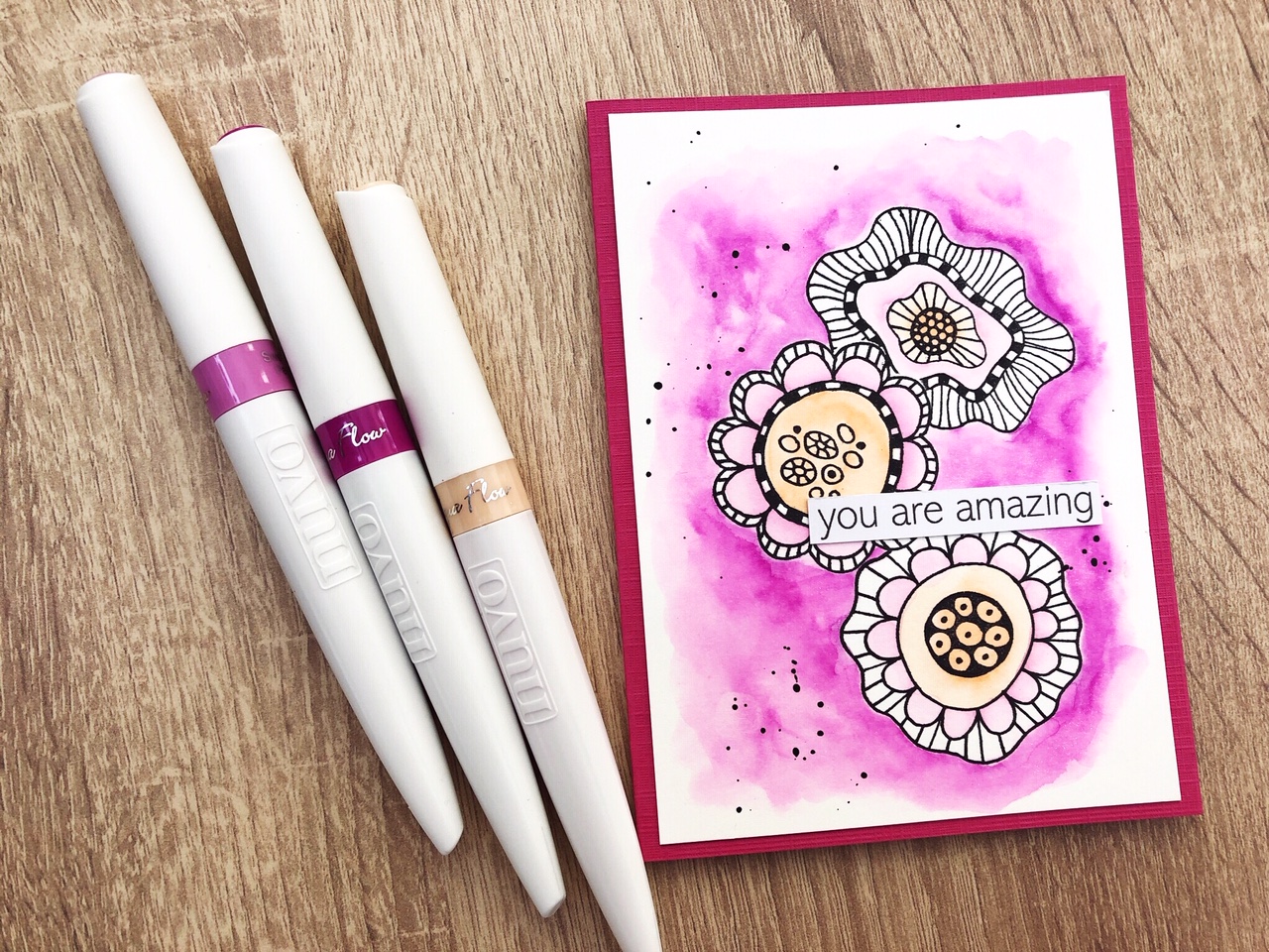 Easy Aqua Flow Water colouring Cards by Gerry