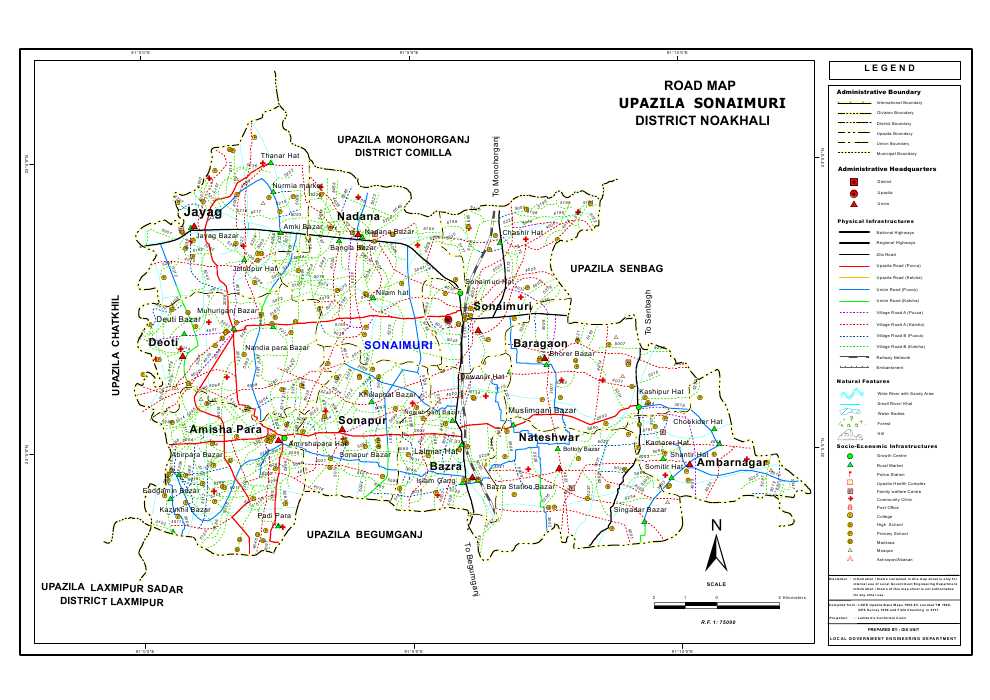 Mouza & Land Use Maps of Sonaimuri Upazila, Noakhali, Bangladesh ...