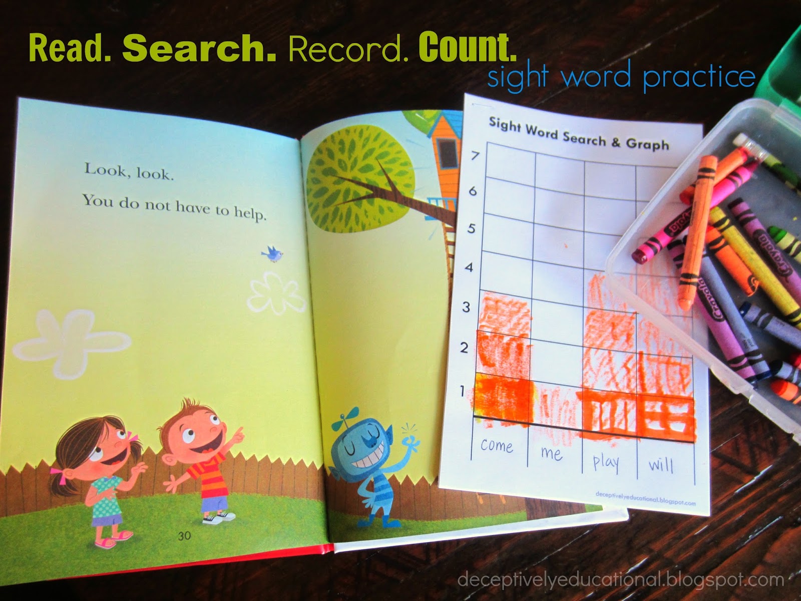 Relentlessly Fun, Deceptively Educational: Sight Word Search & Graph