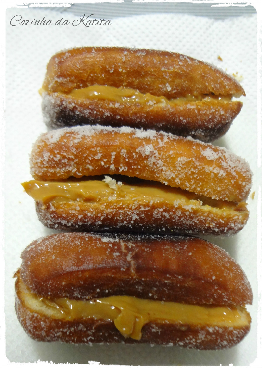 Cozinha da Katita: Sonho de doce de leite - Feito com bisnaguinha