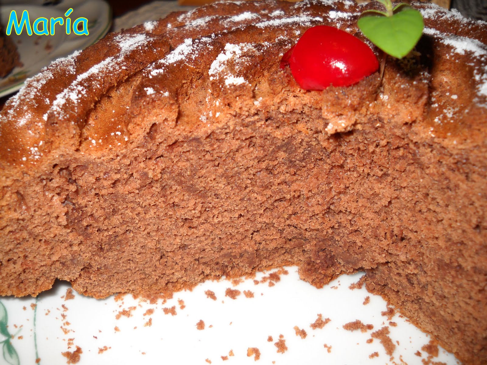 EN LA COCINA: BIZCOCHO -ROSA DE MELÓN Y CHOCOLATE