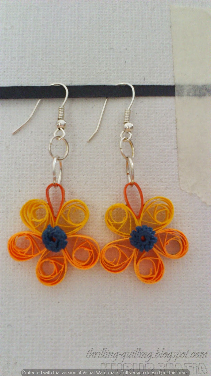 Thrilling Quilling: Here and Now: Quilling and paper bead earrings