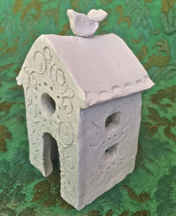 The Craft thread: Clay house for a tea-light candle