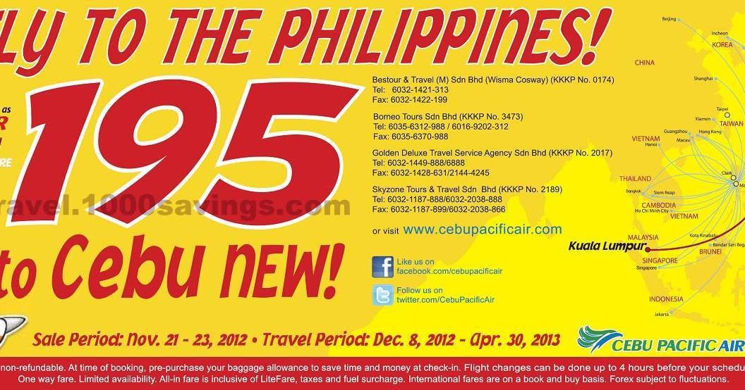 Cebu Pacific Air Fly to the Philippines Promotion | Travel