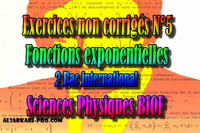 fonction exponentielle exercices corrigés pdf
