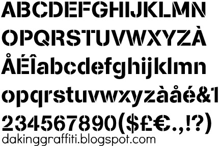 Daking Graffiti Crew: Stencil Fonts