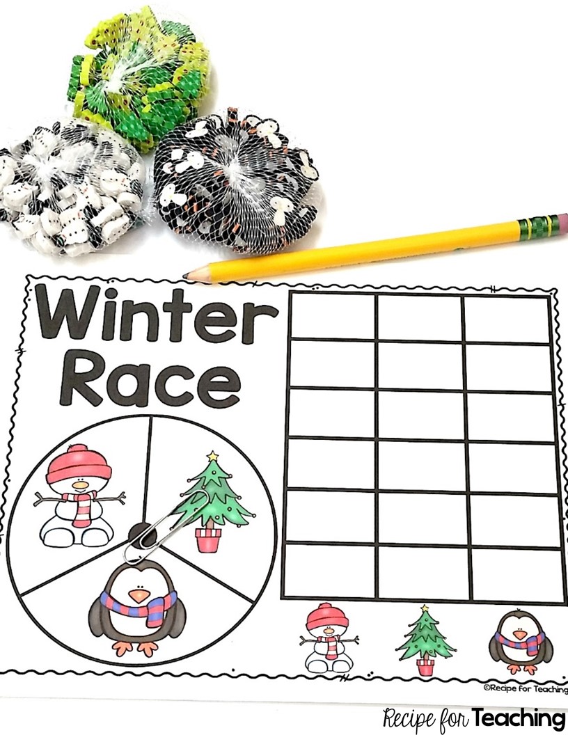 Winter Race Math Game - Recipe for Teaching