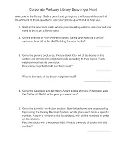 The Show Me Librarian: Scavenger Hunts for Library Visits