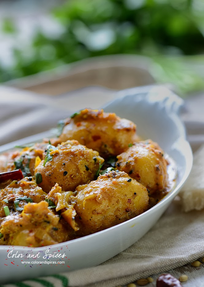 Color and Spices: Achari aloo...