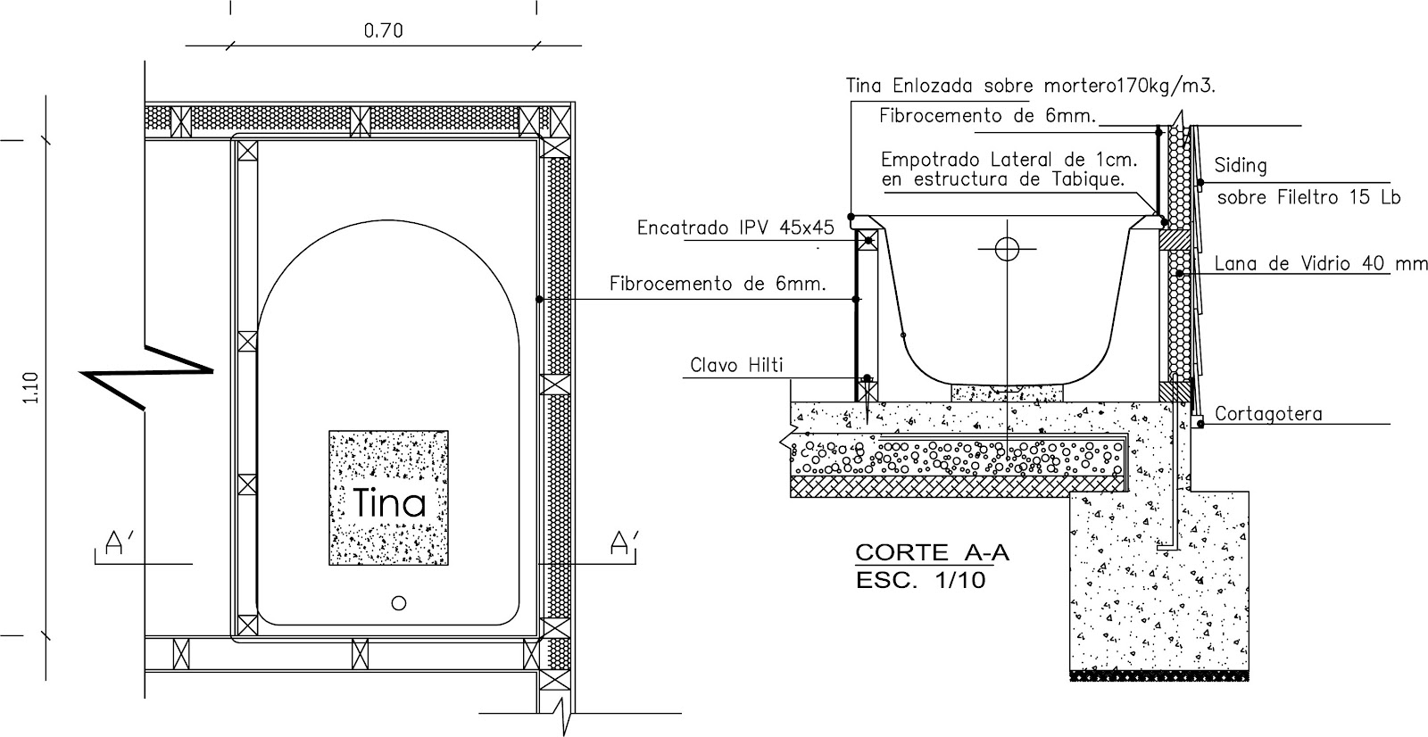 Tecnico-Constructivo: Detalles Tina
