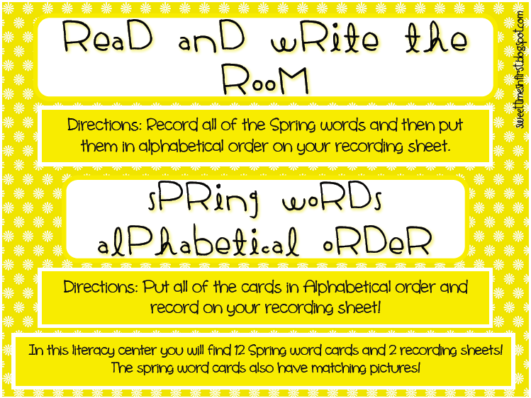 Sweet Times in First: Blooming into Spring Math and Literacy Activities ...