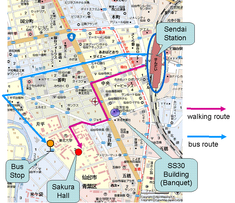 Sendai Tourist Map Pictures | Map of Japan Cities
